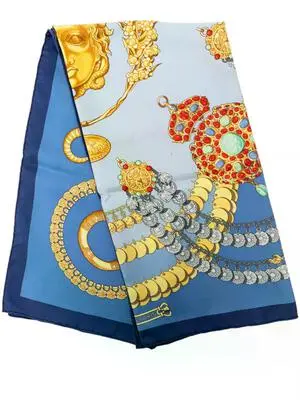 Hermès 1990-2000 Kosmima Silk Scarf 90 Scarves - Blue