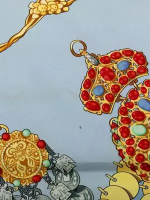 Hermès 1990-2000 Kosmima Silk Scarf 90 Scarves