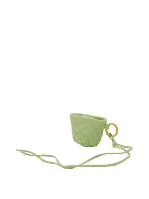 Bottega Veneta 2012-2026 Nappa Intrecciato Cup With Strap Coin Pouch - Green