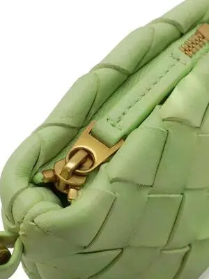 Bottega Veneta 2012-2026 Nappa Intrecciato Cup With Strap Coin Pouch - Green