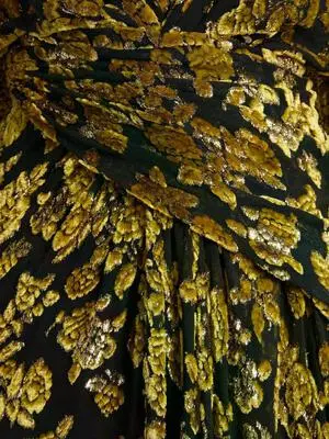 Balmain Long Velvet-jacquard Floral Dress