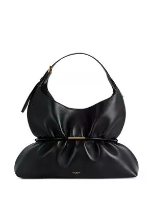 Balmain Sphynx Medium Bag In Smooth Leather - Black
