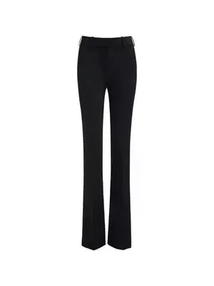Balmain Low-waisted Wool-satin Trousers - Black