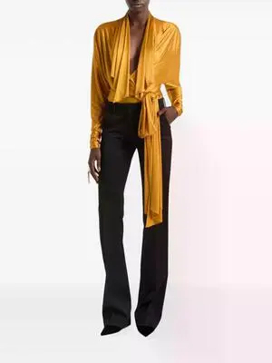 Balmain Low-waisted Wool-satin Trousers