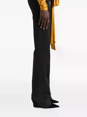 Balmain Low-waisted Wool-satin Trousers