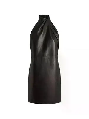 Balmain Lambskin Open-back Dress