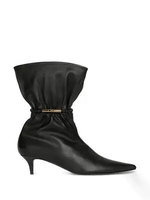 Balmain Sphynx Smooth Leather Ankle Boots
