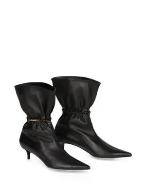 Balmain Sphynx Smooth Leather Ankle Boots