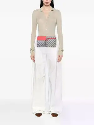 Gucci Gg Canvas Web Belt Bag - Red