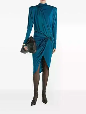 Balmain Draped Flowing Jersey Dress