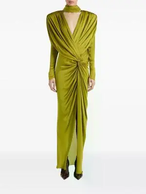 Balmain Long Silk Chiffon Gown