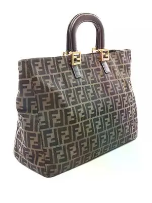 Fendi Zucca Canvas Twins Tote Bag