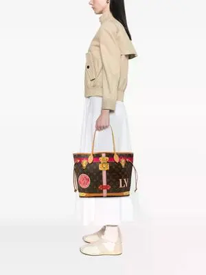 LOUIS VUITTON 2018 Monogram Summer Trunks Neverfull Mm Tote Bag - Brown