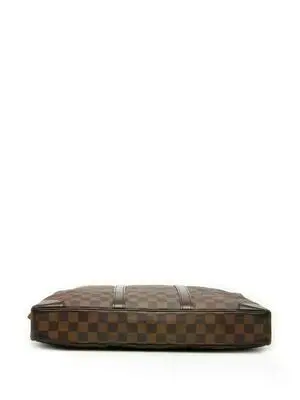 LOUIS VUITTON Damier Ebene Business Bag - Brown