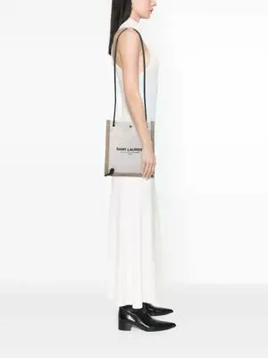 Saint Laurent Canvas Universite Flat Convertible Crossbody Bag