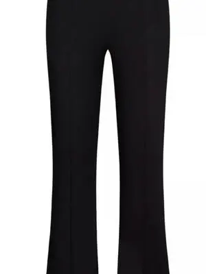 Seductive Seam-detail Flared Trousers - Black
