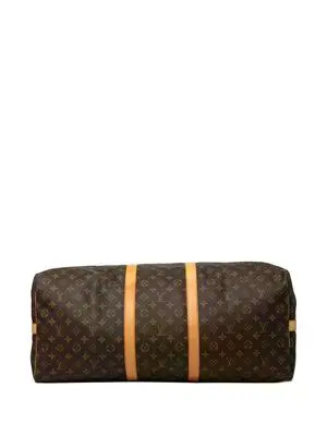 LOUIS VUITTON Monogram Keepall Bandouliere 60 Travel Bag - Brown