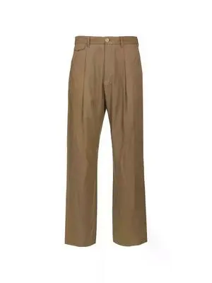 Paul Smith Pleated Straight-leg Trousers - Green