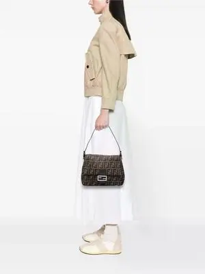 Fendi Zucca Canvas Mamma Forever Shoulder Bag