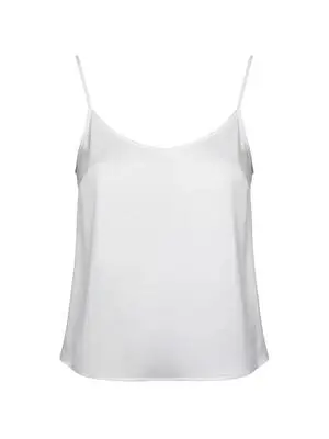 Black Label Sleeveless Scoop-neck Top - White