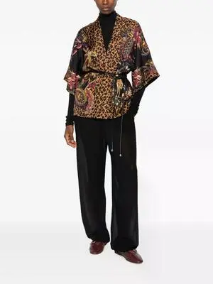Etro Leopard Print Paisley Shirt