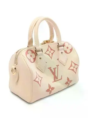 LOUIS VUITTON Bicolor Monogram Giant Empreinte Speedy Bandouliere 20 Satchel - Neutrals