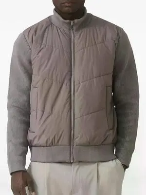 MAUVAIS Lamarck Quilted Knit-sleeve Jacket - Brown