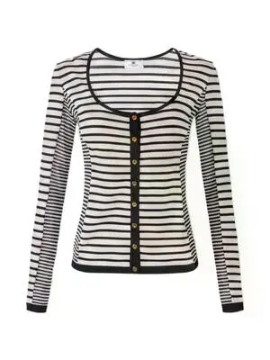 Elisabetta Franchi Striped Button-up Cardigan