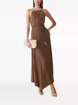 ST MRLO Tie-fastening Maxi Dress - Brown