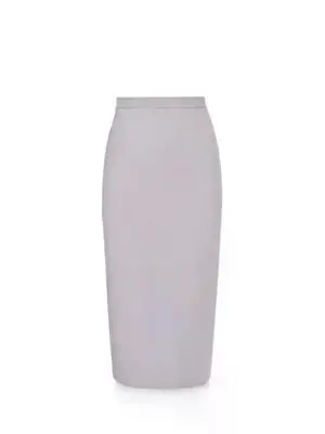 Roland Mouret Crepe Midi Skirt - Grey