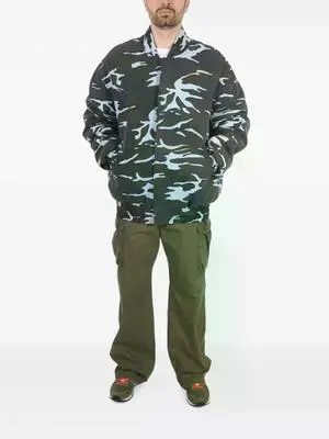 We11Done Camouflage-print Oversized Bomber Jacket - Green