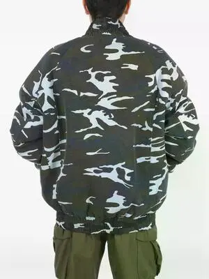 We11Done Camouflage Print Oversized Bomber Jacket