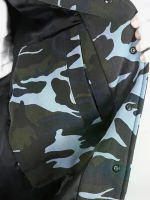 We11Done Camouflage Print Oversized Bomber Jacket