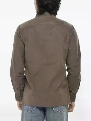 PAOLO PECORA Button-down Velvet Shirt