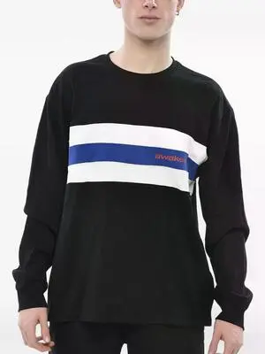 AWAKE NY Stripe-detail Long-sleeve T-shirt