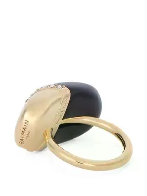 Balmain Organic Ring In Lacquered Brass
