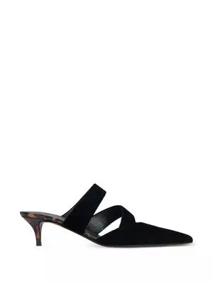 Balmain Velvet Tortoiseshell-effect Mules