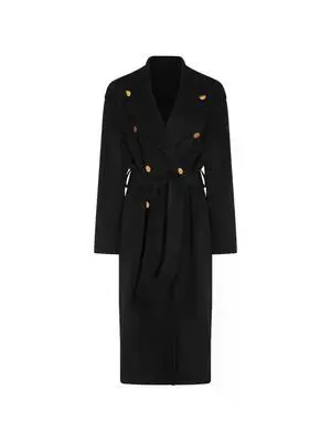 Alberta Ferretti Belted Double-breasted Coat - Black