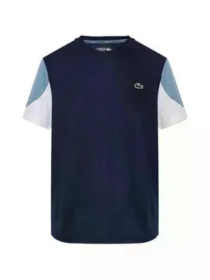 Lacoste Logo-patch Panelled T-shirt - Blue