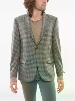 Corneliani Checked Single-breasted Wool Blazer - Neutrals