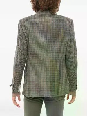 Corneliani Checked Single-breasted Wool Blazer