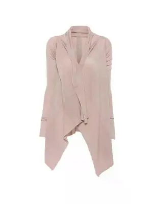 Rick Owens Draped Asymmetric Hem Cardigan - Neutrals