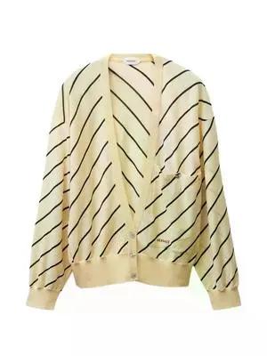 Versace Diagonal-stripe Cardigan