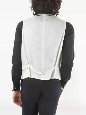 Corneliani Herringbone-pattern Silk Waistcoat