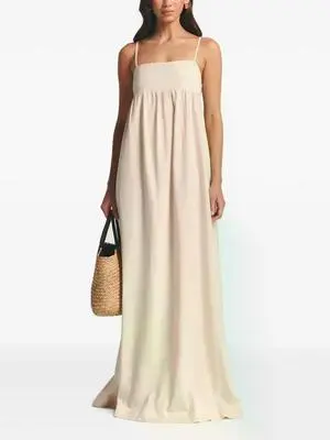ST MRLO Aster Empire-line Spaghetti-strap Maxi Dress - Neutrals