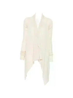 Rick Owens Asymmetric Draped Cardigan - Neutrals