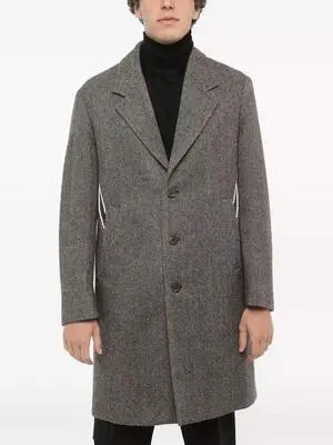 Neil Barrett Herringbone-pattern Single-breasted Coat