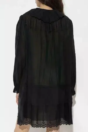 MARANT ETOILE Embroidered Cotton Mini Dress