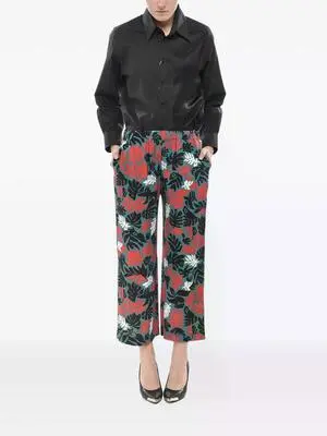 Marni Floral Print Cropped Trousers