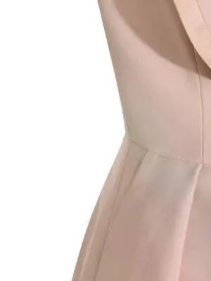 Elisabetta Franchi Pleated Mini Satin-trim Dress - Pink